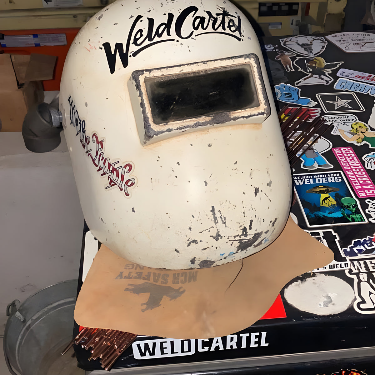 Weld Cartel Transfer Sticker White