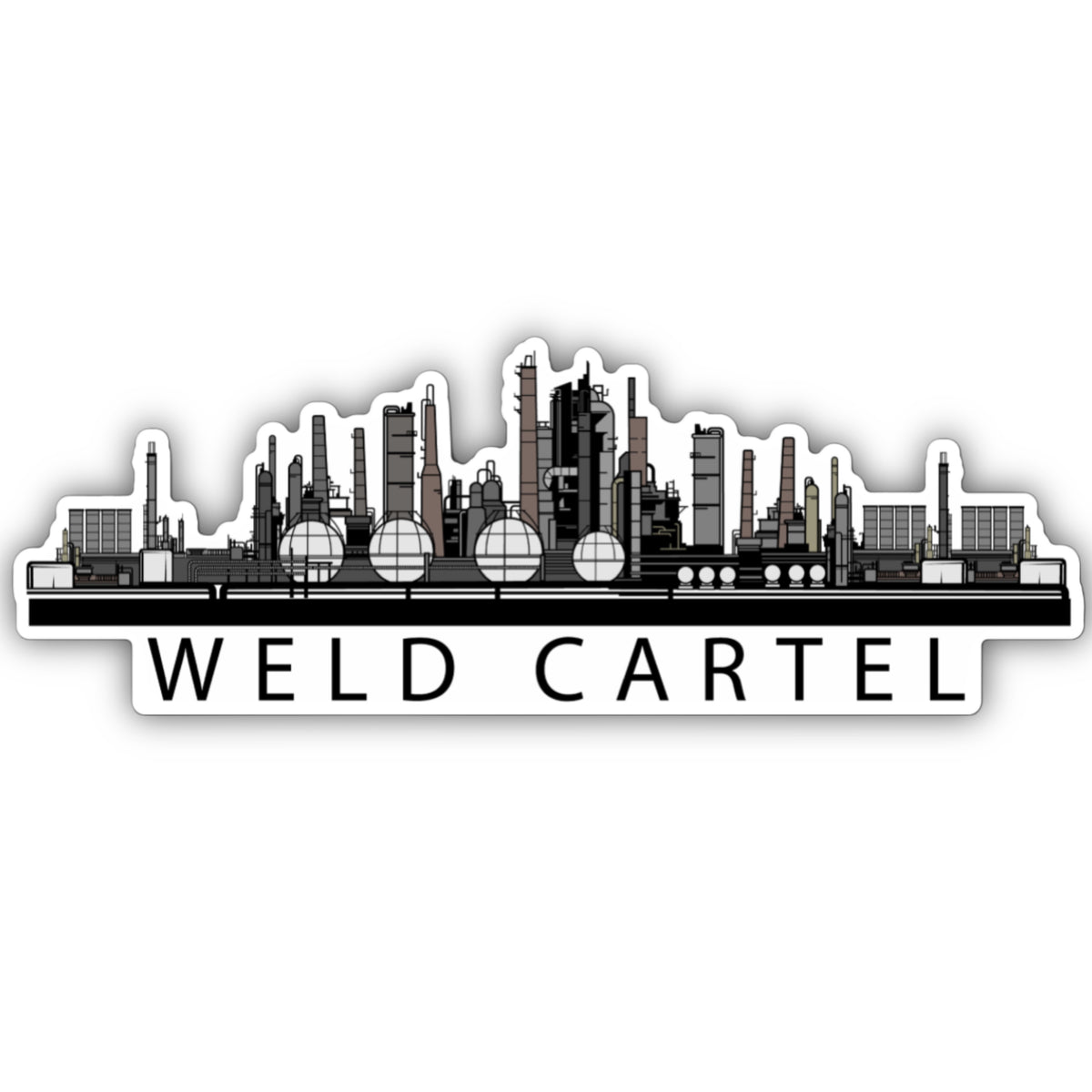 Weld Cartel Transfer Sticker White