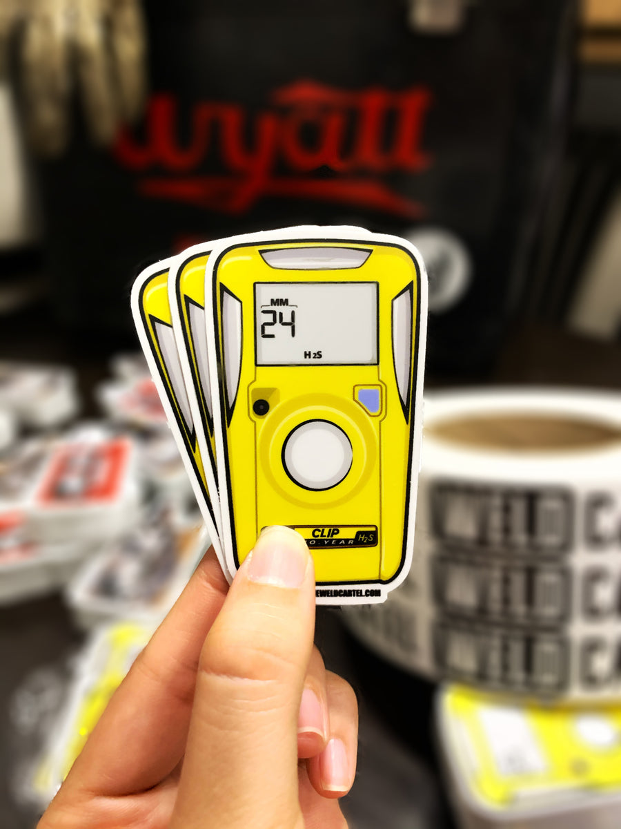 Cool H2S Monitor Hydrogen Sulfide Sticker For Everyone working in the ...
